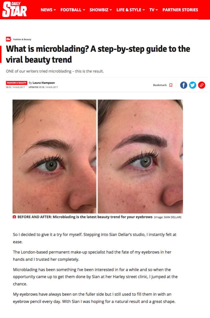 Sian Dellar | Daily Star - What is microblading step by step guide