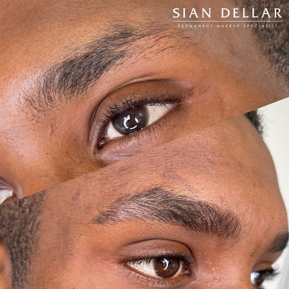 Upgrading men's eyebrows with microblading - Sian Dellar