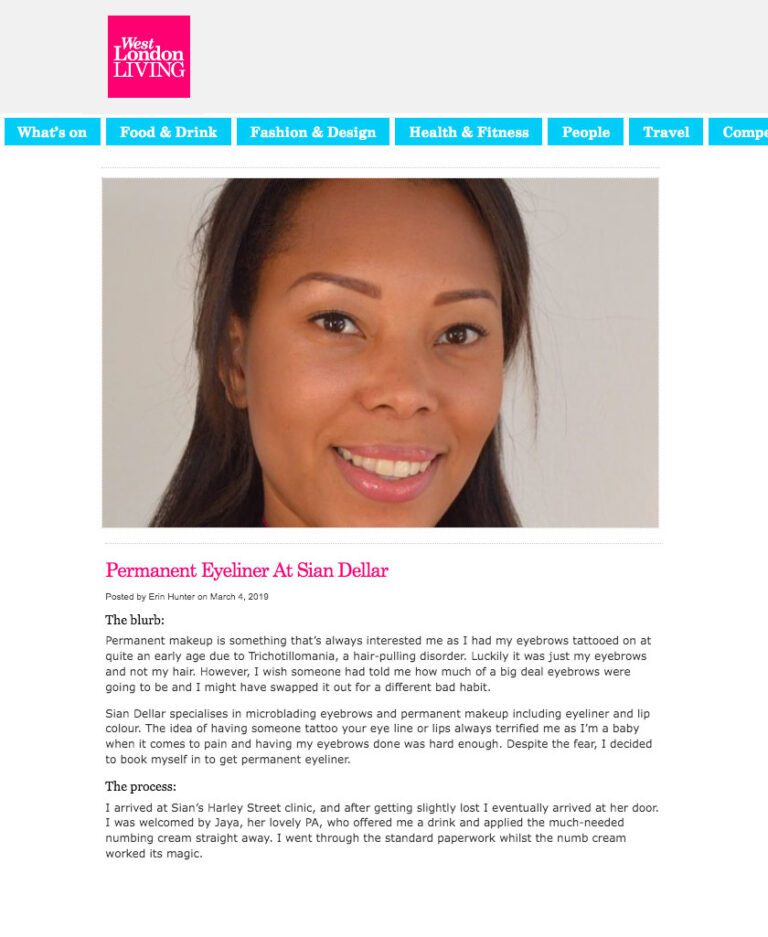 West London Living - Permanent Eyeliner At Sian Dellar - Sian Dellar