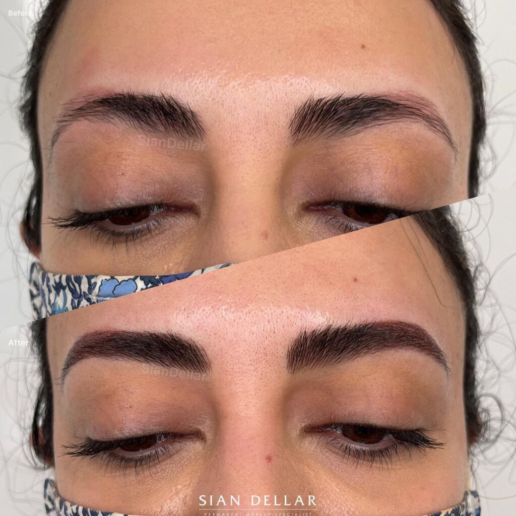 Combination brows gives bolder and fuller eyebrows - Sian Dellar