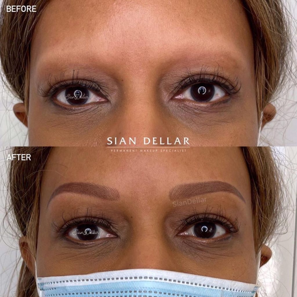 No brows, no problem with microblading or combination brows - Sian Dellar