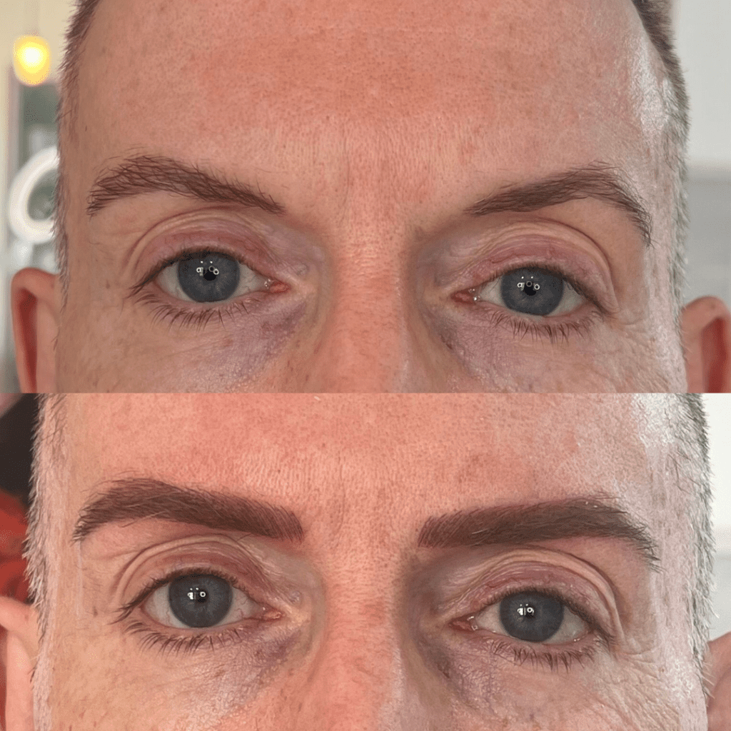 Enhancing facial features with combination brows for men - Sian Dellar