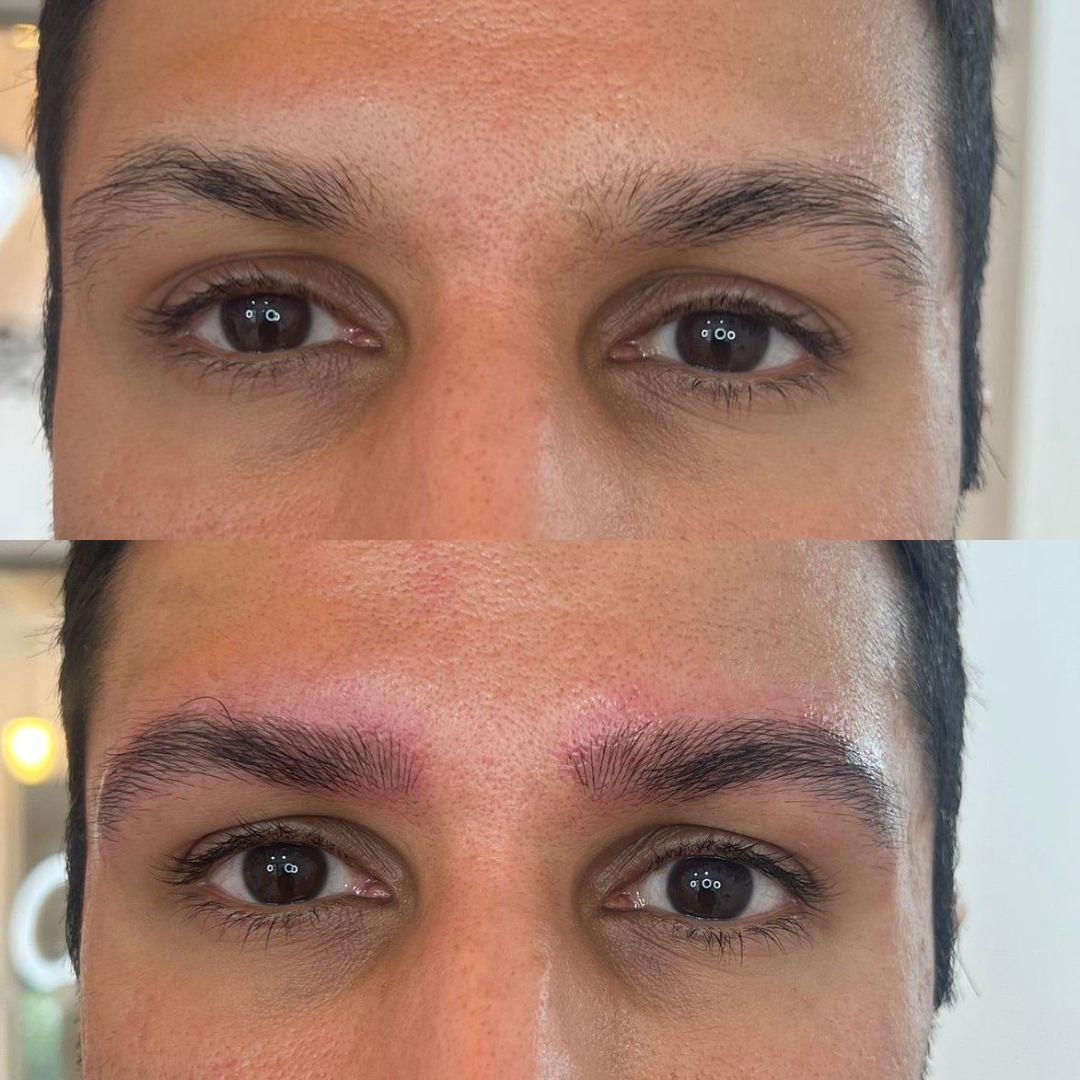 Microblading for a full, natural brows for men - Sian Dellar